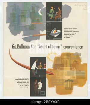 Color illustrated promotional booklet titled "Go Pullman" issued by The ...