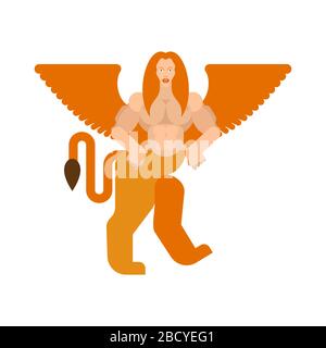 Antique Harpy. Woman Bird Eagle. Mythical Greek monster. Mythological ...