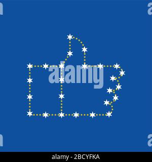 Star Like. Constellation hand thumbs up. vector illustration Stock ...