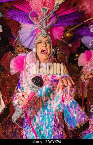 Las Celias de Tenerife, a group of men paying tribute to the singer ...