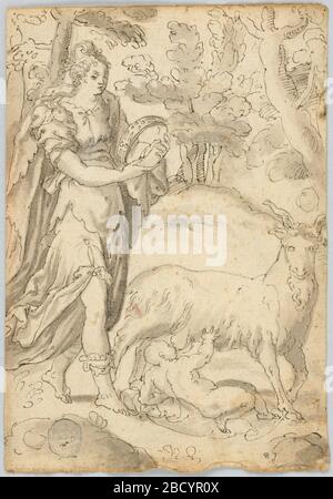 Jupiter Suckling from the Goat Amalthea between 1647 and 1668 by Johann ...