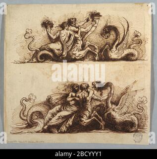 Bythos and Aphros. The twin ichthyocentaurs Bythos and Aphros, from ...