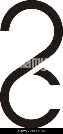 Letter m, x and number 6 curve geometric symbol simple logo vector ...