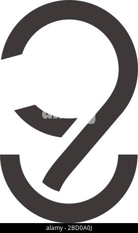 letter gu simple geometric line symbol logo vector Stock Vector Image ...