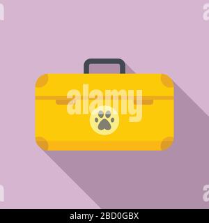 Dog tool box icon. Flat illustration of dog tool box vector icon ...