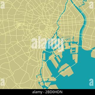 tokyo bay area map Stock Vector Image & Art - Alamy