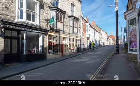 Pickering Town street shops North Yorkshire main road stores UK England ...
