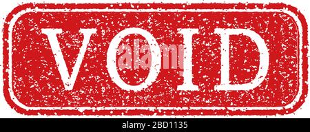 Grunge red void word rubber seal stamp on white background Stock Vector ...
