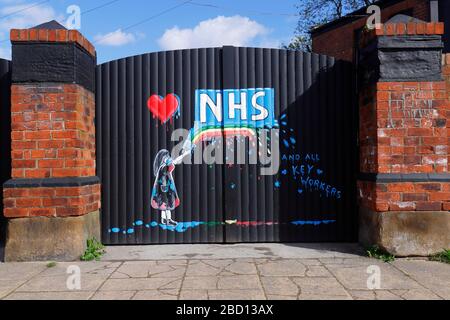 NHS mural on The Hope & Anchor Public House in Pontefract by local ...