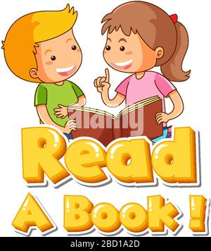 Word template for reading with happy kids in background illustration ...
