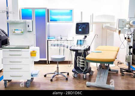 Furniture and equipment for a medical ultrasound room Stock Photo - Alamy