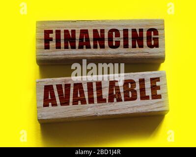 Financing available symbol. Concept words Financing available on ...