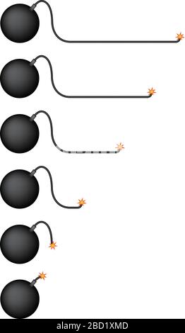 dynamite fuse set cartoon vector illustration Stock Vector Image & Art ...