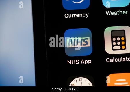 National health service app NHS test and trace app, showing you need to ...