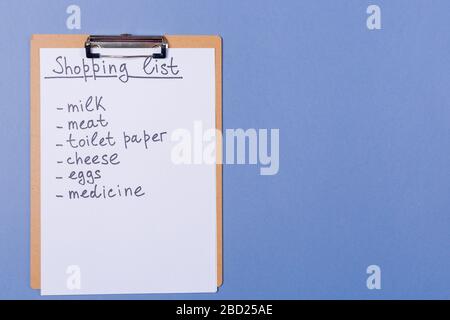 Handwritten grocery shopping list Stock Photo - Alamy
