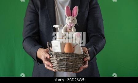 Man taking toilet paper from a portable toilet Stock Photo - Alamy