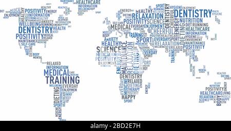 Typographic text map of the World -JPG and vector Stock Photo - Alamy