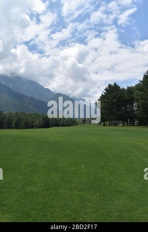 An eye catching view of golf course at Pahalgam Kashmir.This golf ...