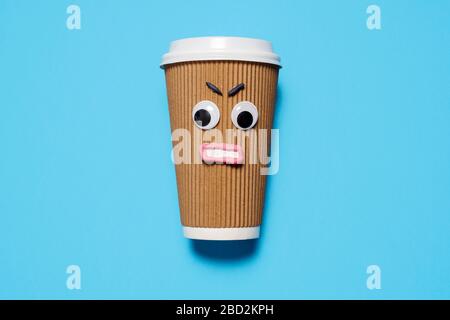 Coffee cup with googly eyes Stock Photo - Alamy