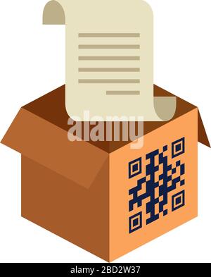 qr code over receipt paper vector design Stock Vector Image & Art - Alamy
