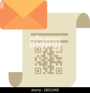 qr code over receipt paper vector design Stock Vector Image & Art - Alamy