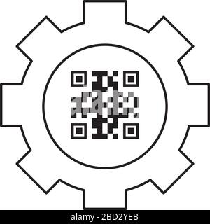 qr code inside gear vector design Stock Vector Image & Art - Alamy