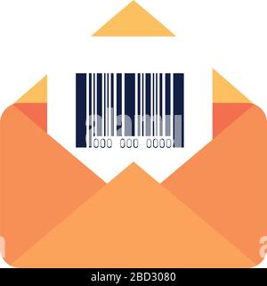 qr code inside envelope vector design Stock Vector Image & Art - Alamy