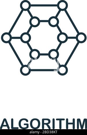 algorithm flowchart machine learning line icon vector illustration Stock Vector Image & Art - Alamy