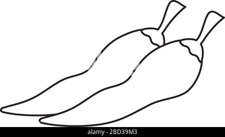 Isolated chillis vegetables vector design Stock Vector Image & Art - Alamy