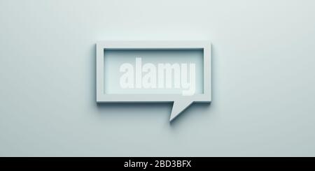 Talk bubble icon isolated on 3d blue round button abstract illustration ...