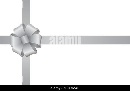 Crossed ribbons and flower loop hair bow Stock Vector Image & Art - Alamy