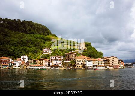 Pasajes de San Pedro from Pasai Donibane. Fishing village of Pasajes de ...