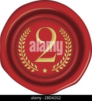 2nd anniversary stamp illustration Stock Vector Image & Art - Alamy