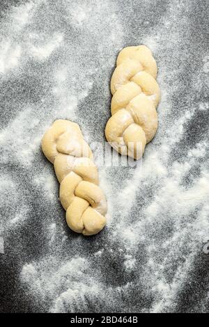 raw yeast dough, top view Stock Photo - Alamy