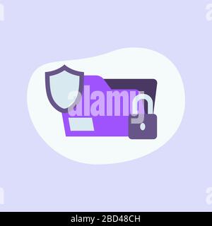 Flat purple Folder icon on 3d sphere Stock Photo - Alamy