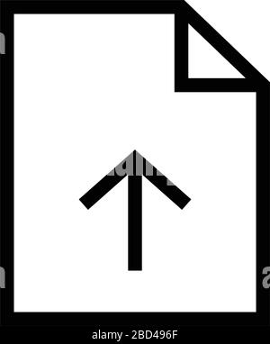 File upload line icon concept. File upload flat vector symbol, sign ...