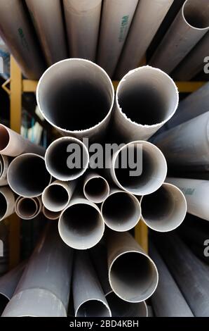 Random, Full Frame Circles Design made by Ends of PVC Pipes Stock Photo ...