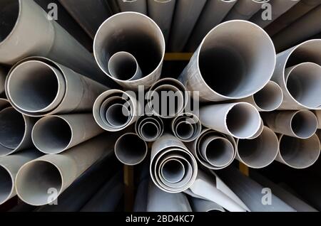 Random, Full Frame Circles Design made by Ends of PVC Pipes Stock Photo ...