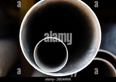 Random, Full Frame Circles Design made by Ends of PVC Pipes Stock Photo ...