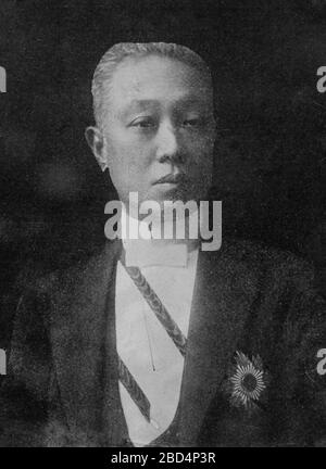 Prince Saionji Kinmochi (1849-1940) was a Japanese politician ...