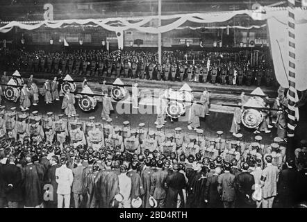 [ 1910s Japan - Funeral of Emperor Meiji ] — People congregate near ...
