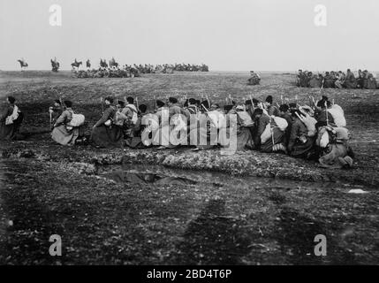 Troops deployed at Kartal Teji facing Adrianople, 1912. Related to Battle of Adrianople, 1912-13 ...
