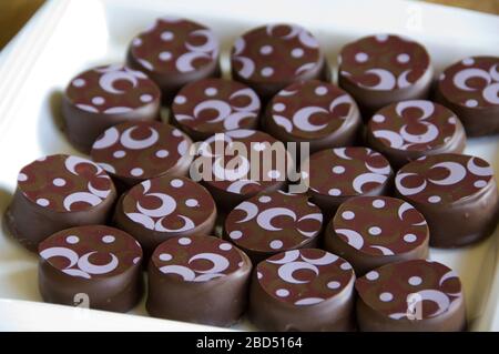 High angle shot of Chocolate bricks Stock Photo - Alamy