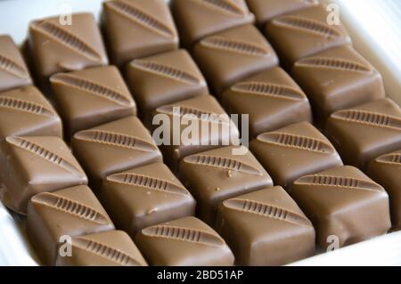 High angle shot of Chocolate bricks Stock Photo - Alamy