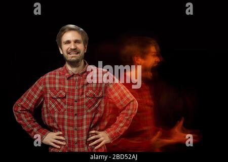 Calm outside, angry inside. The versatility of man - opened emotions ...