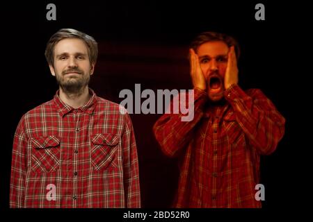 Calm outside, scared inside. The versatility of man - opened emotions ...