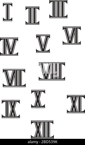 Roman numeral number icon, letter typography style sign, mathematics ...