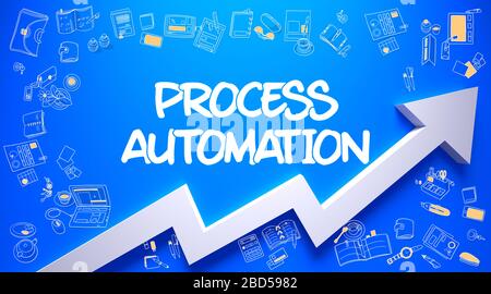 ERP Concept with Doodle Design Icons Stock Photo - Alamy