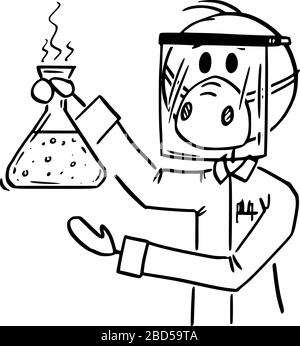 Chemical laboratory character cartoon . Vector illustration Stock ...