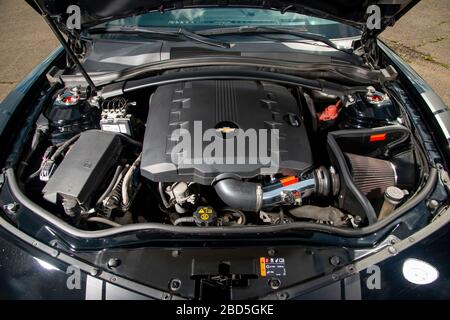 2014 Chevrolet Camaro ZS, modified with air suspension Stock Photo - Alamy